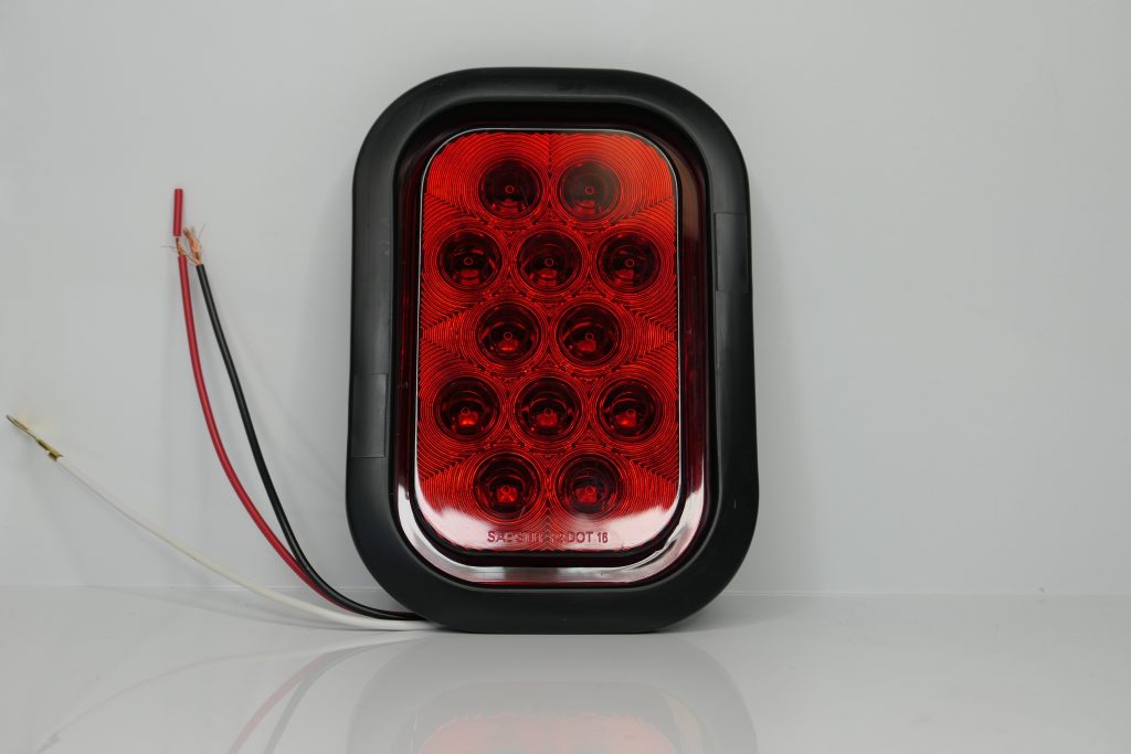 Rectangular LED Red Light - US Food Truck Manufacturing